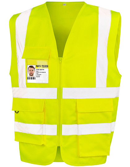 Vesta Result Safe-Guard Heavy Duty Polycotton Security Vest Fluorescent ...